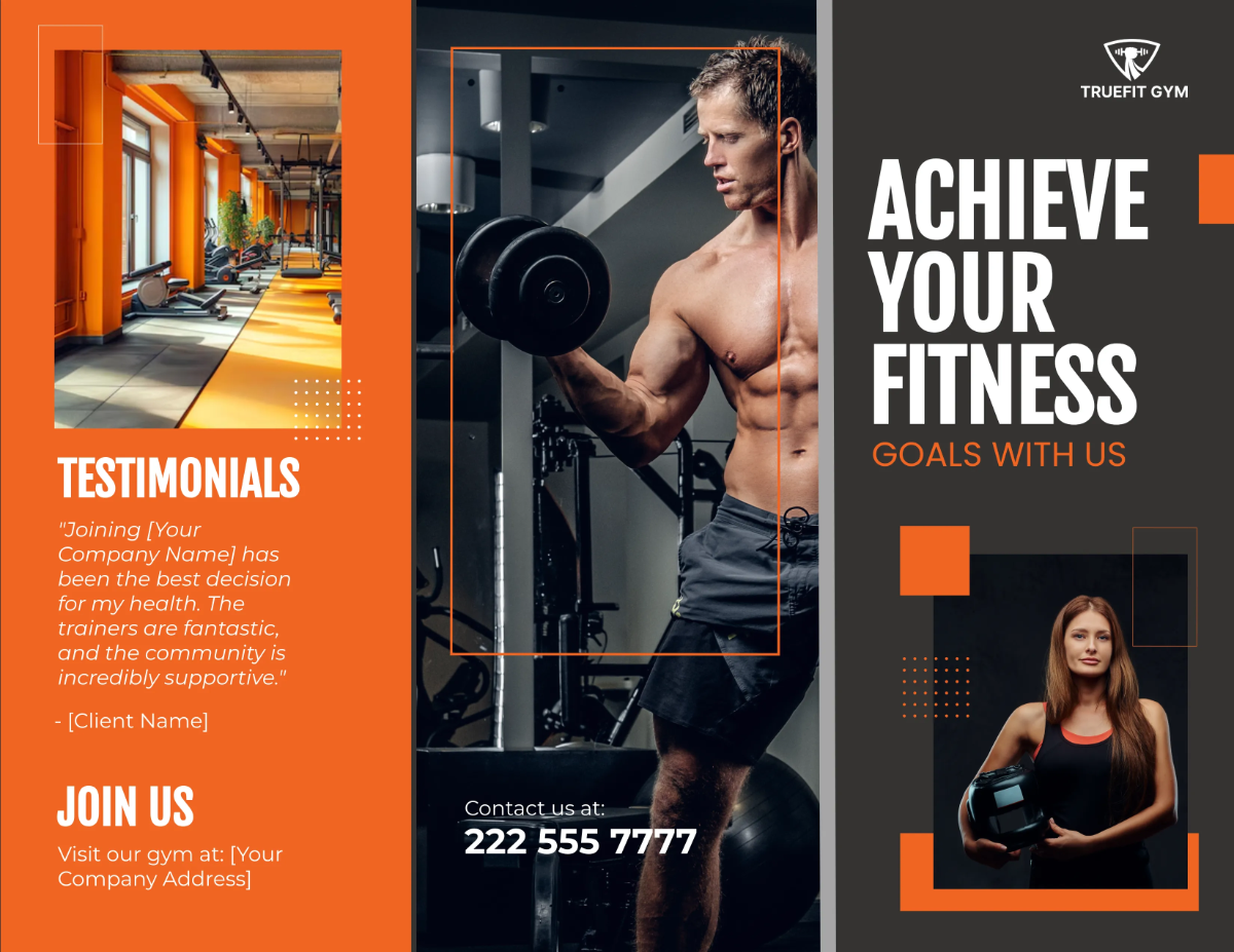 Free Gym Brochure Templates Editable And Printable Free Gym Brochure Templates Editable And Printable