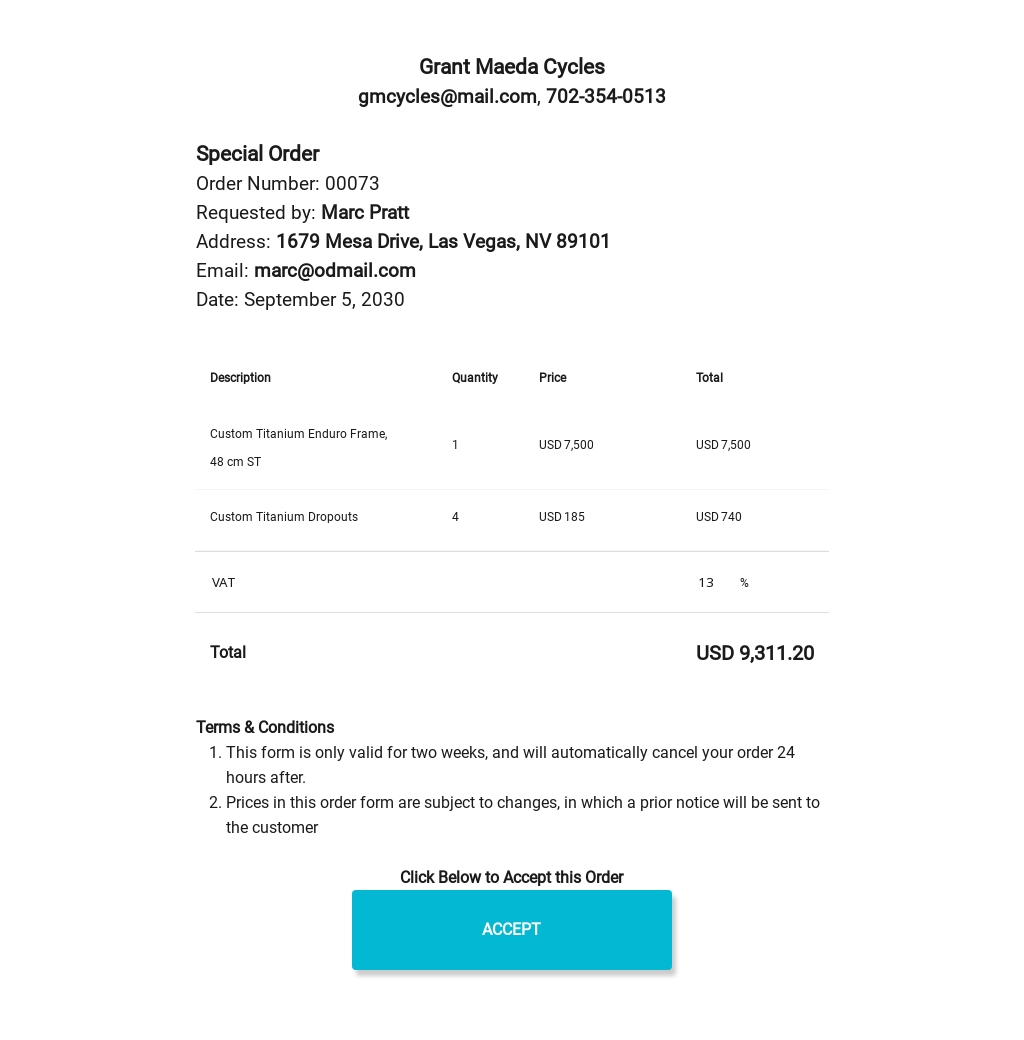 FREE Gift Order Form Template - Word (DOC) | Excel | Apple (MAC) Pages ...
