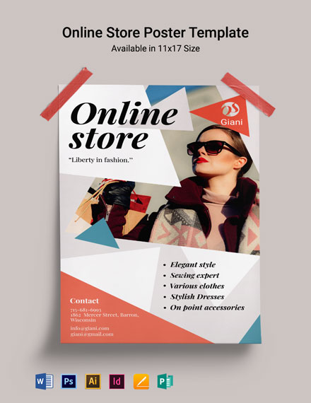 Online Courses Poster Template - Download in Word, Illustrator, PSD ...