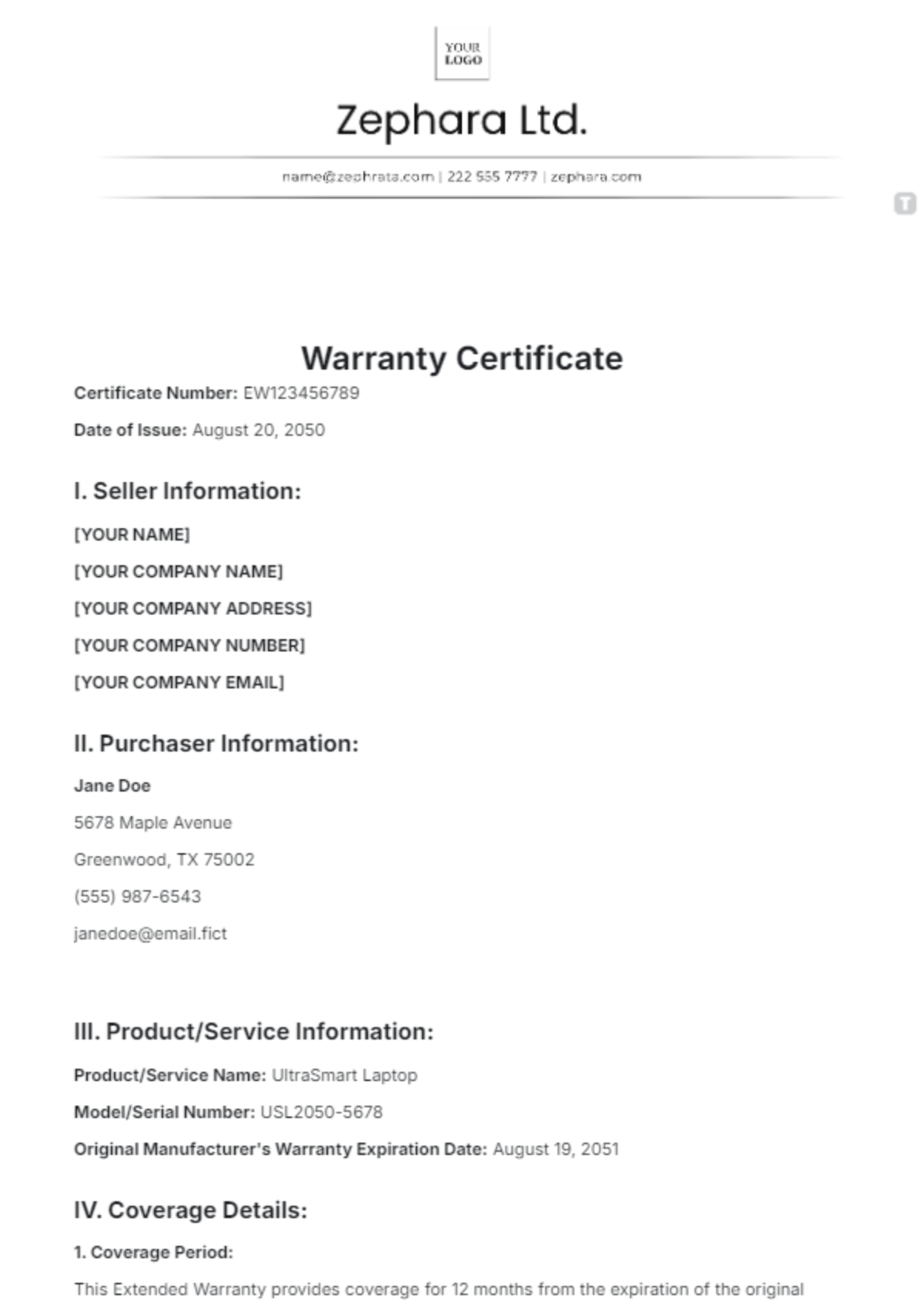 Free Warranty Templates To Edit Online Print Free Warranty Templates To Edit Online Print
