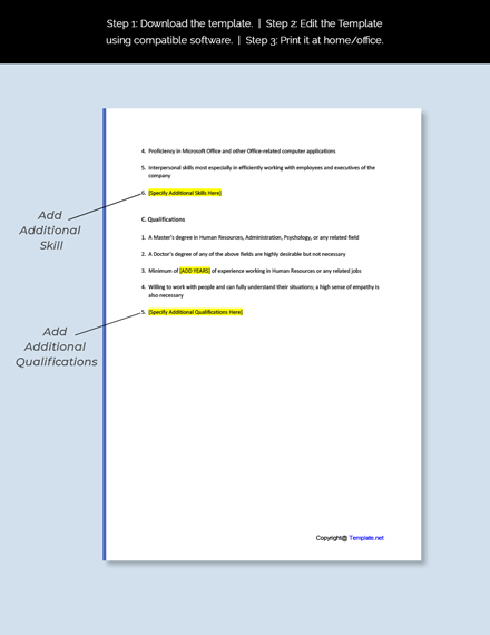 Chief HR Officer Job Ad Description Template Google Docs Word Apple Pages Template chief-hr-officer-job-ad-description-template-google-docs-word-apple-pages-template