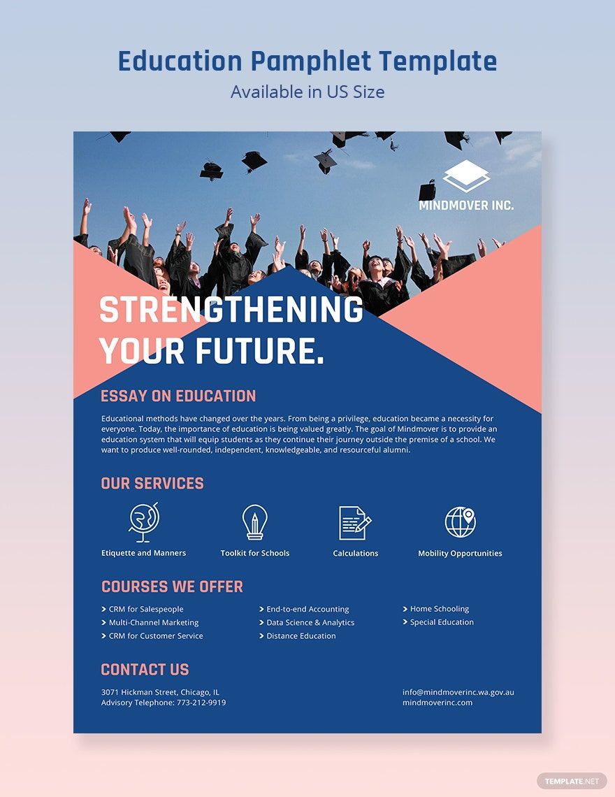Education Pamphlet Template Download In Illustrator PSD Apple Pages 