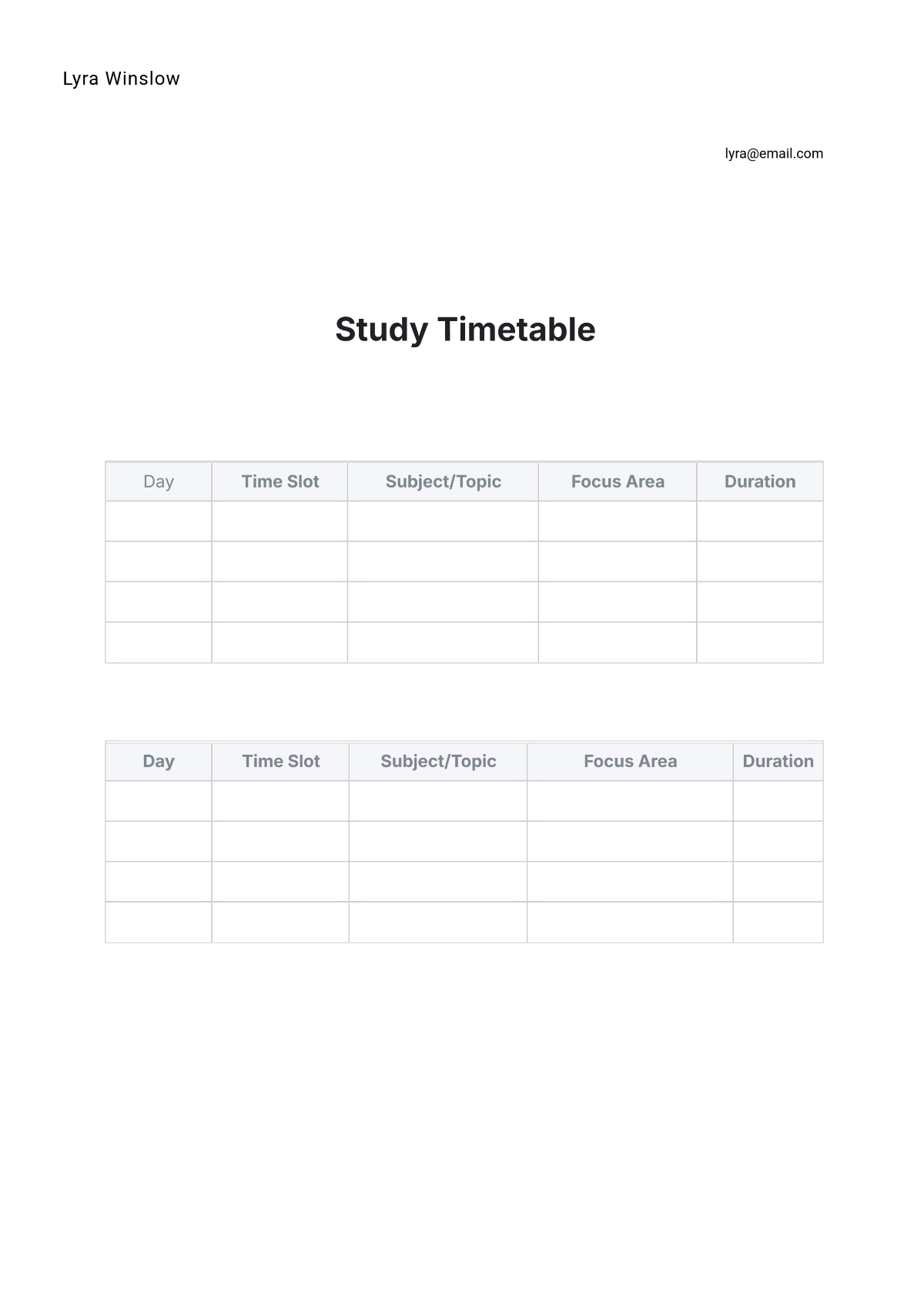 Free AI Timetable Generator Free Timetable Maker Online