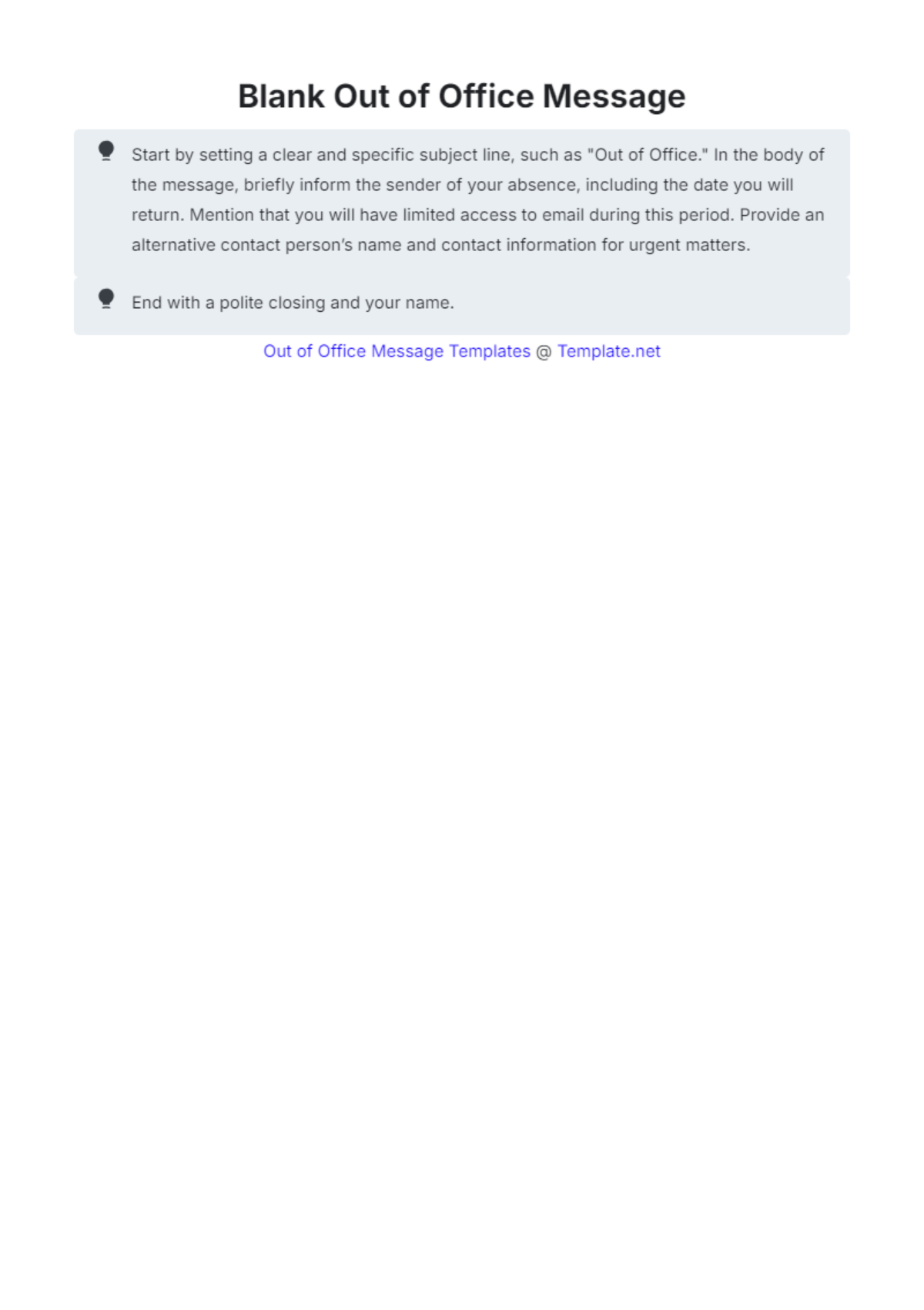 Free Juneteenth Holiday Out Of Office Message Template To Edit Online