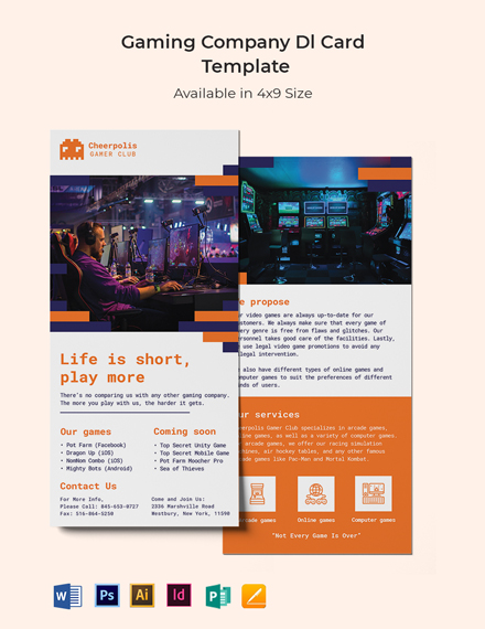 Marketing Company DL Card Template - Download in Word, Google Docs ...