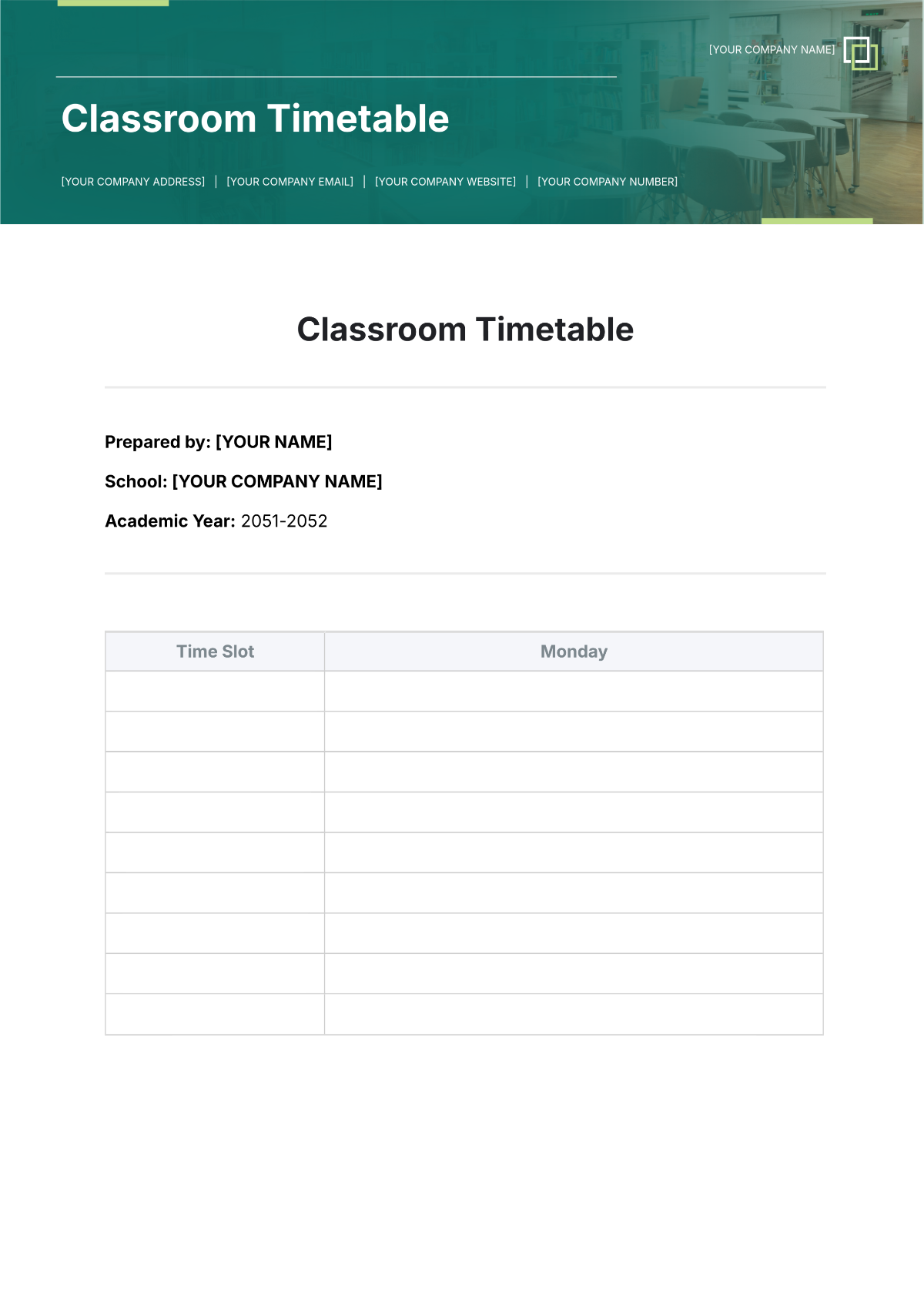 Free Timetable Template To Edit Online Free Timetable Template To Edit Online