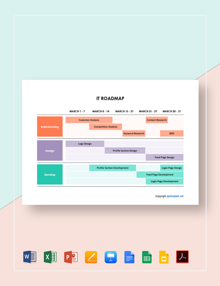 FREE Editable Business Roadmap Template - PDF | Word (DOC) | Apple (MAC) Pages | Google Docs ...