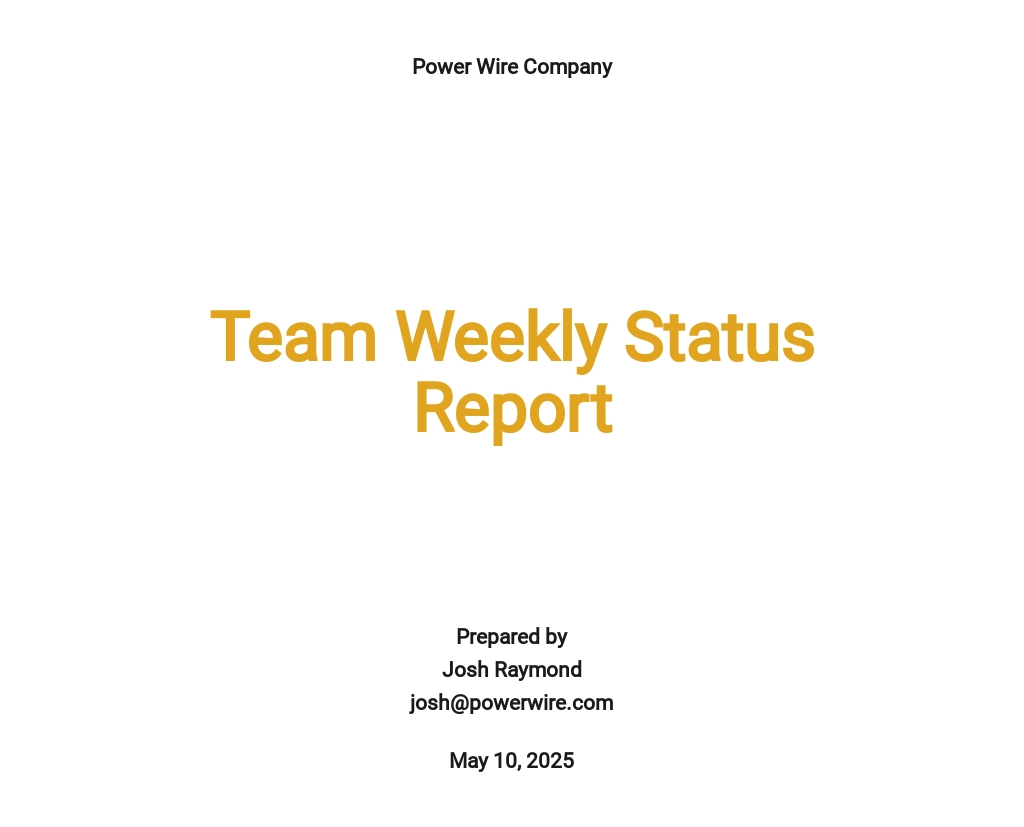 FREE Sample Weekly Activity Report Template - PDF | Word (DOC) | Apple ...
