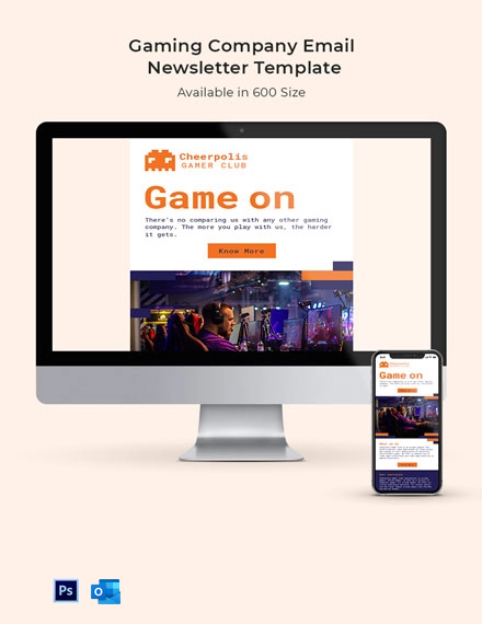 Gaming Company Email Newsletter Template