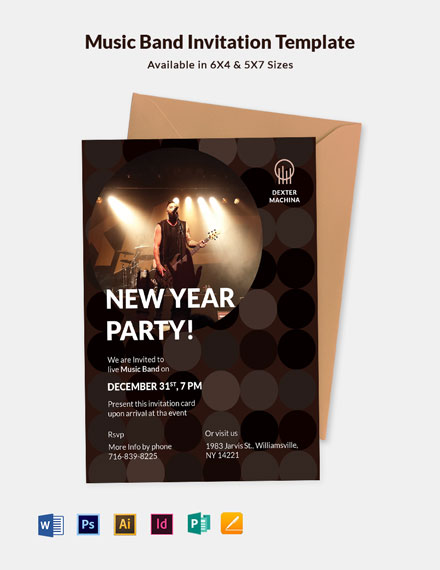 Free DJ Music Party Invitation Template - Illustrator, Word, Outlook ...