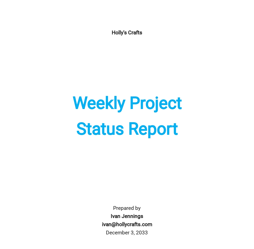 FREE Sample Weekly Activity Report Template - PDF | Word (DOC) | Apple ...