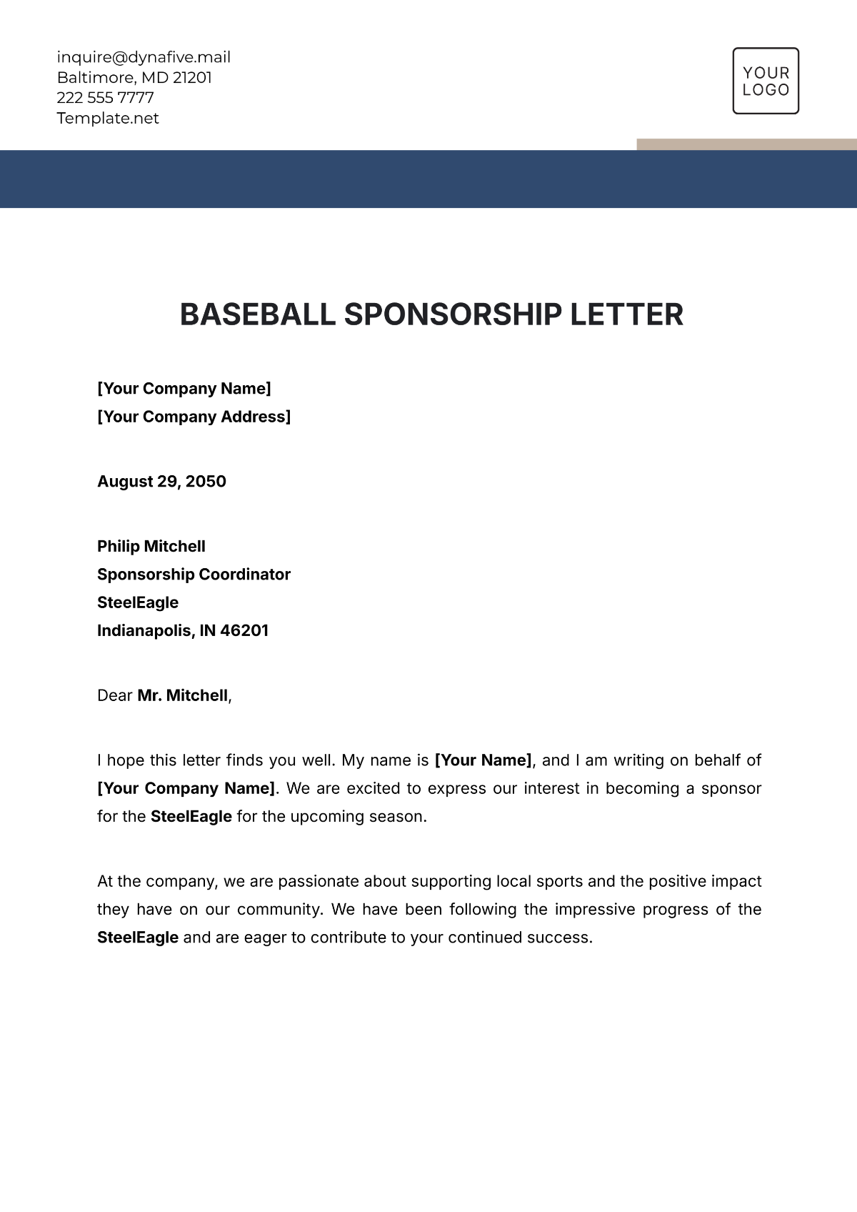 Travel Baseball Team Sponsorship Letter Template Infoupdate Travel Baseball Team Sponsorship Letter Template Infoupdate