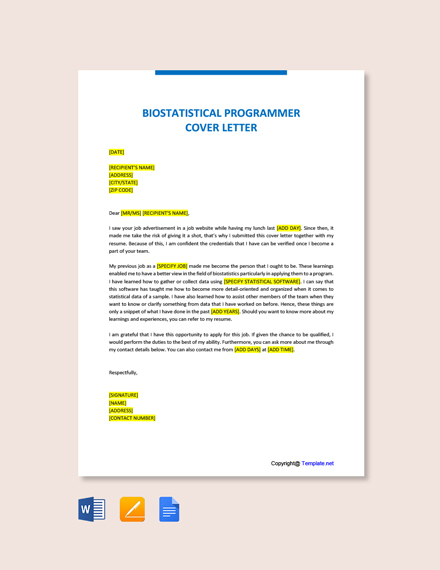 Computer Programmer Cover Letter Template - Google Docs, Word ...