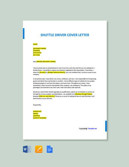 Google Drive Cover Letter Template