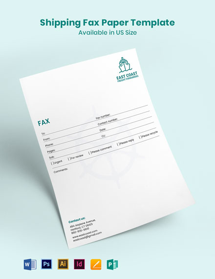 Free Shipping Fax Paper Template