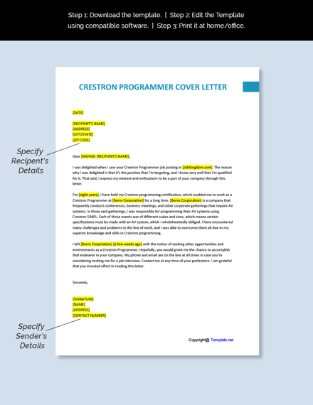 Free CNC Programmer Cover Letter Template - Google Docs, Word ...