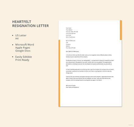 Free Part-Time Job Resignation Letter Template: Download 700+ Letters ...