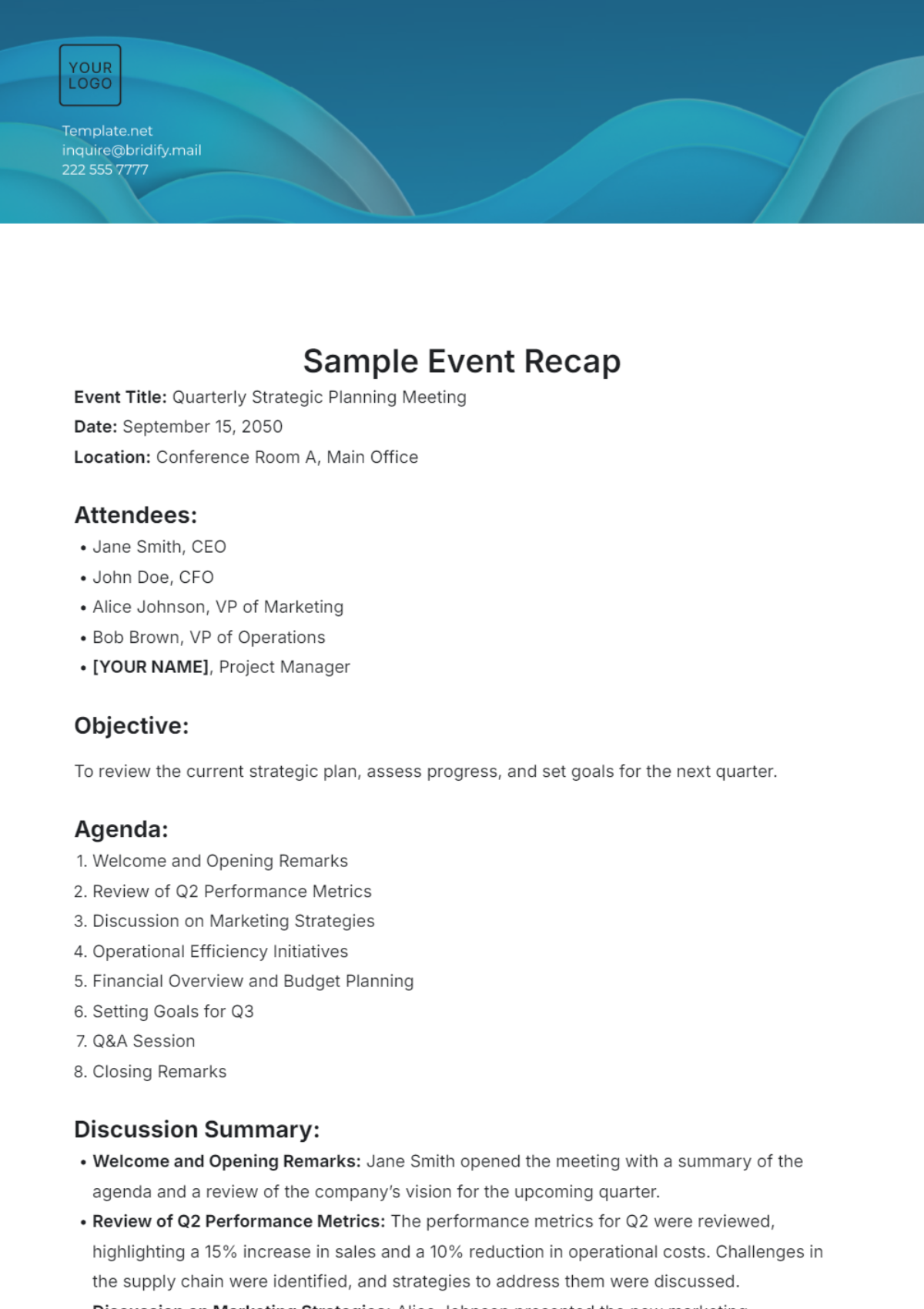 Free Sample Templates To Edit Online