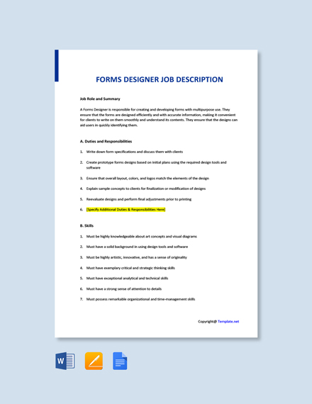 Free Computer Game Designer Job Ad and Description Template