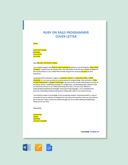Free SAS Programmer Cover Letter Template - Google Docs, Word ...