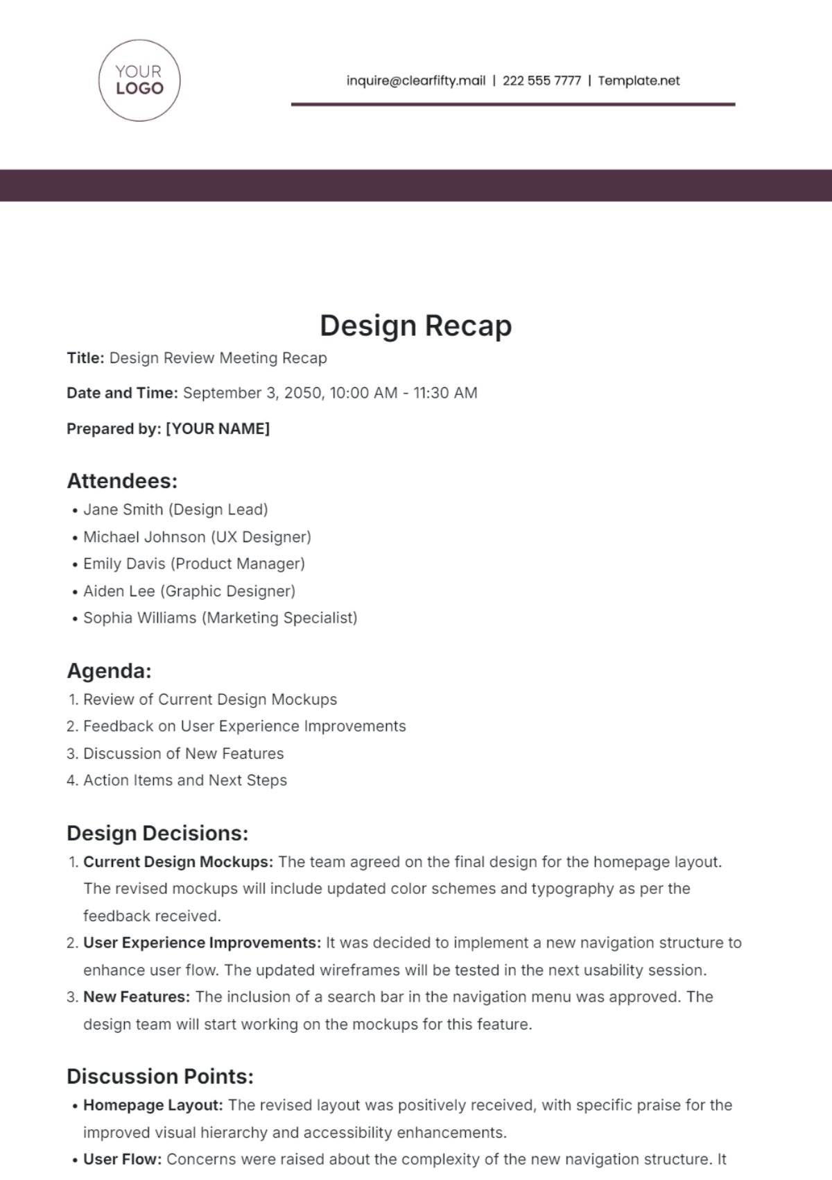 Free Design Recap Template Edit Online Download Template Free Design Recap Template Edit Online Download Template