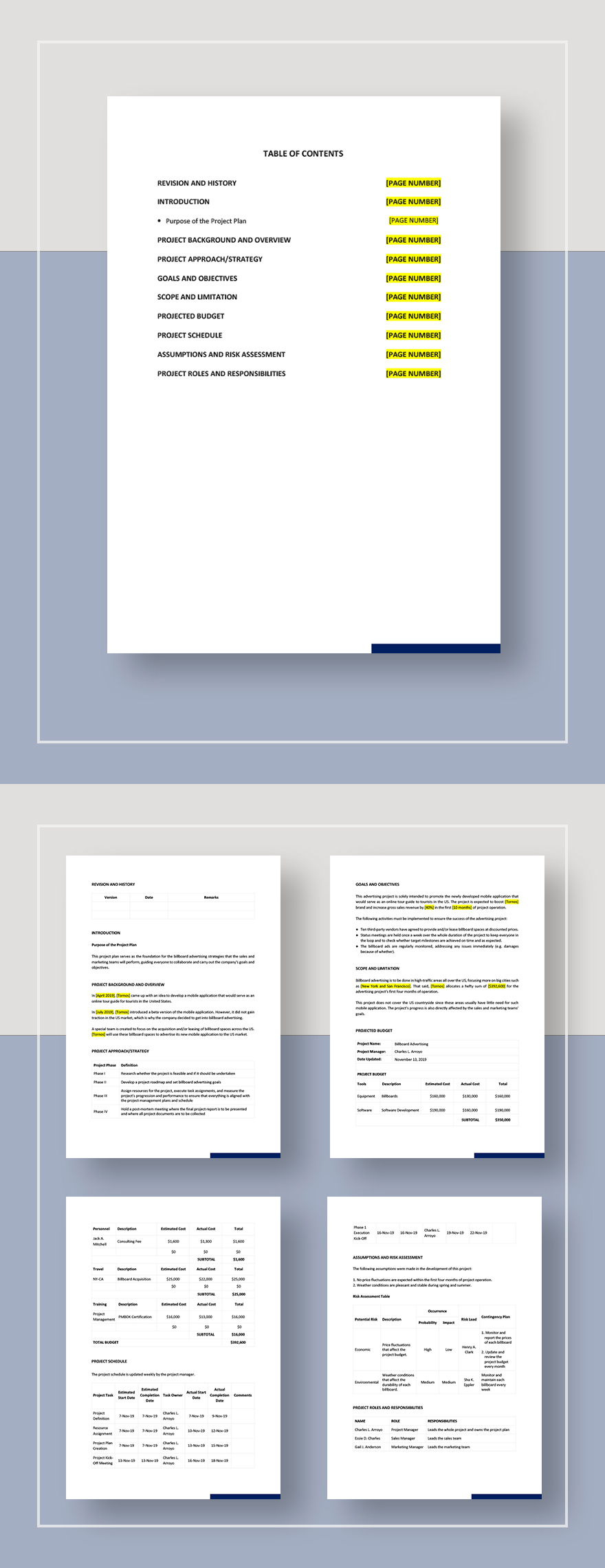 Advertising Project Plan Template - Google Docs, Word | Template.net