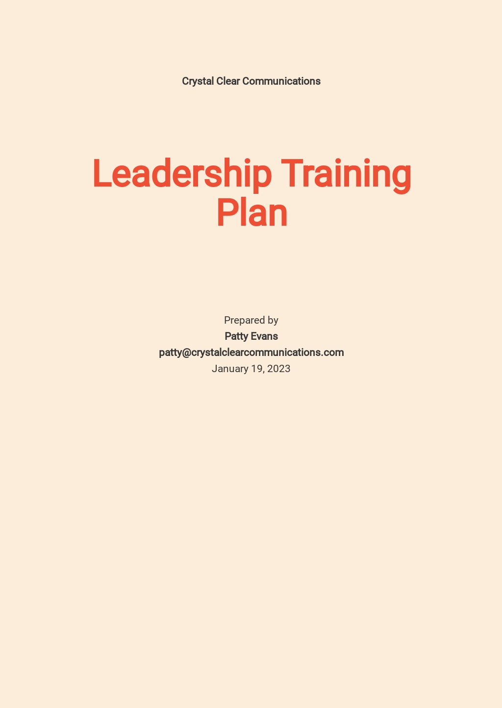 Training Plan Templates In Microsoft Word DOC Template