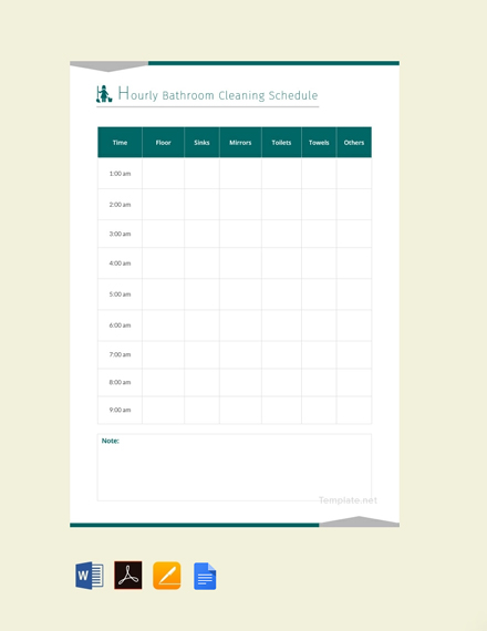14 Bathroom Cleaning Schedule Templates Free Downloads Template