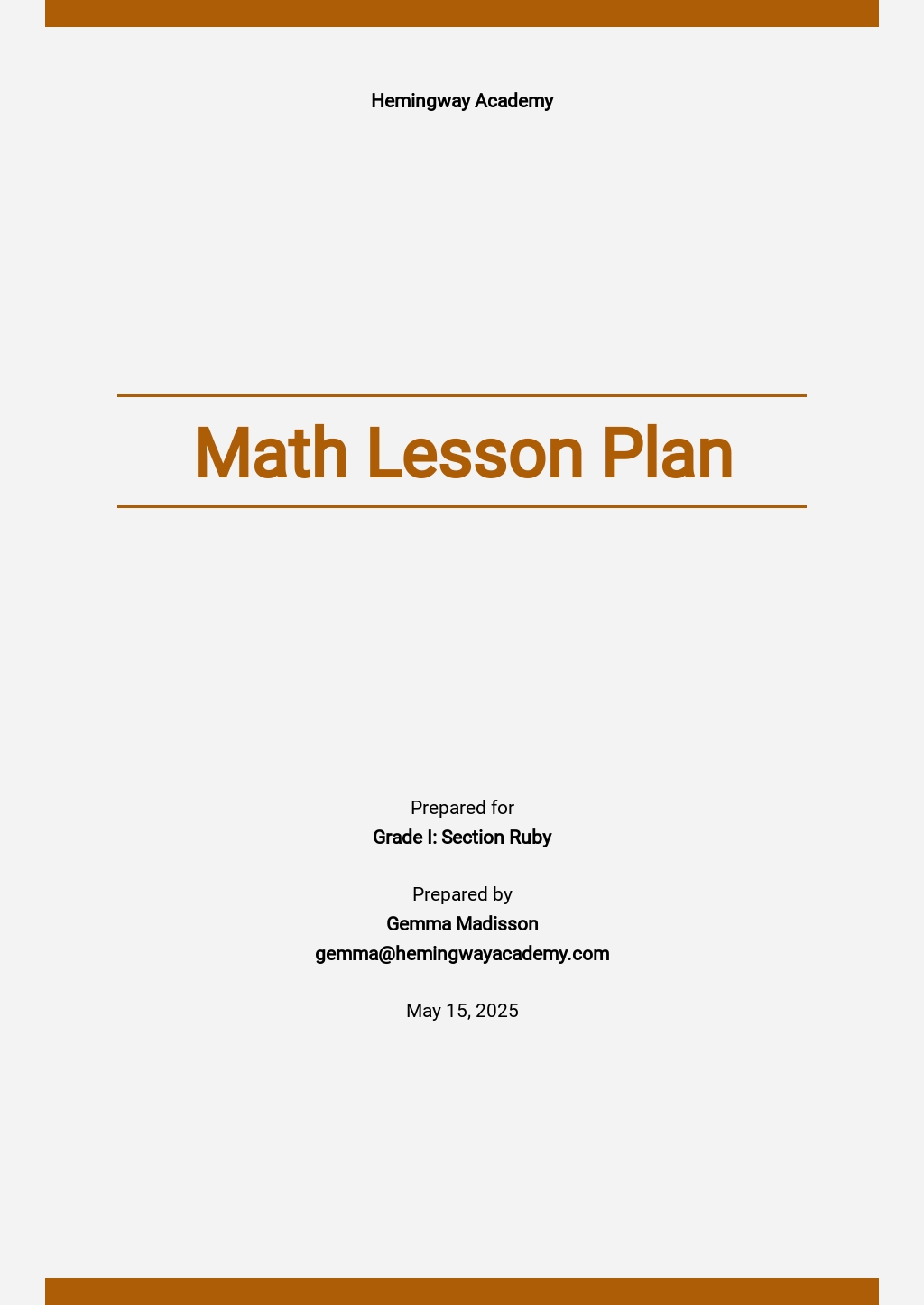 22 FREE Math Lesson Plan Templates Edit Download Template