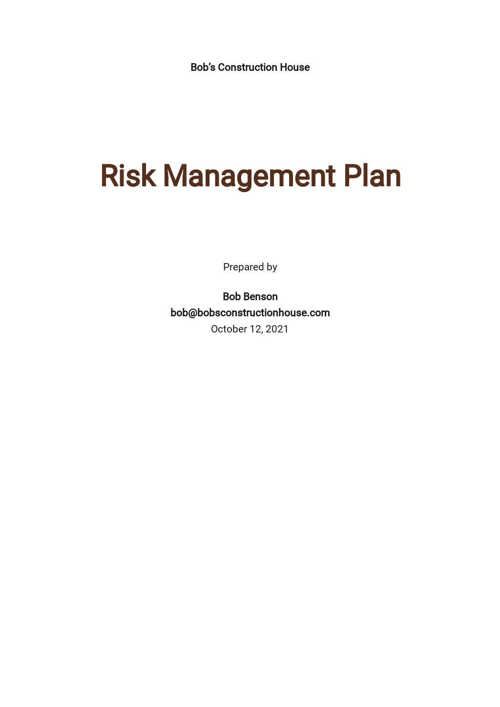 Simple Construction Management Template - Google Docs, Word, Apple ...