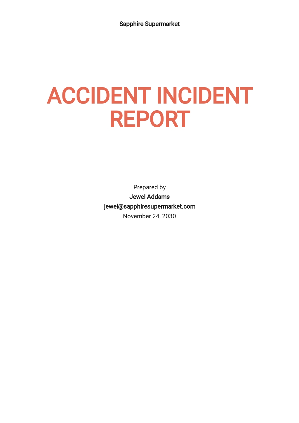 8 FREE Accident Report Templates Edit Download Template