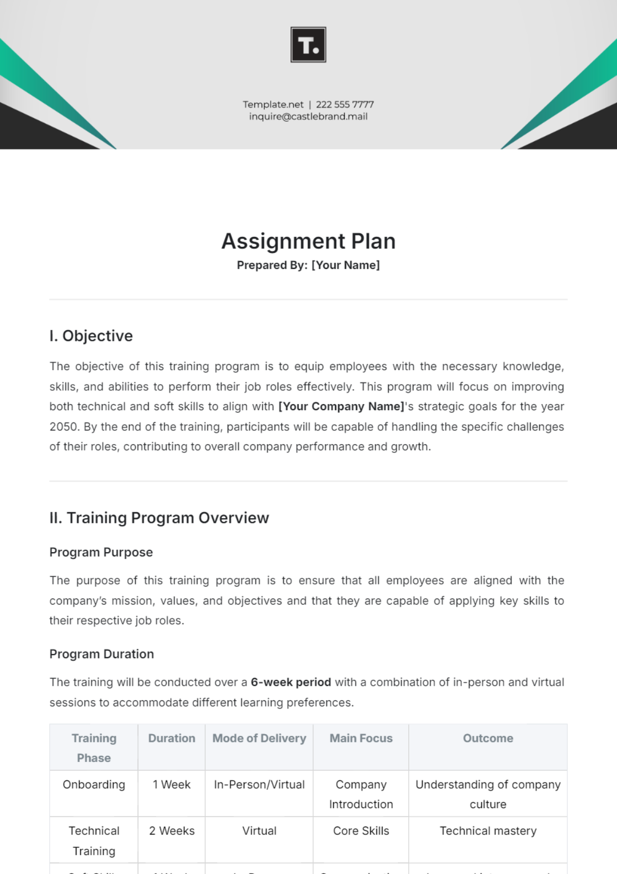 Free Assignment Templates To Edit Online Print
