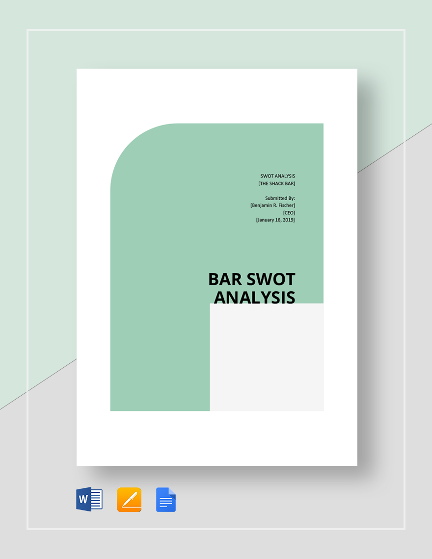 Bar SWOT Analysis Template - Google Docs, Word, Apple Pages | Template.net