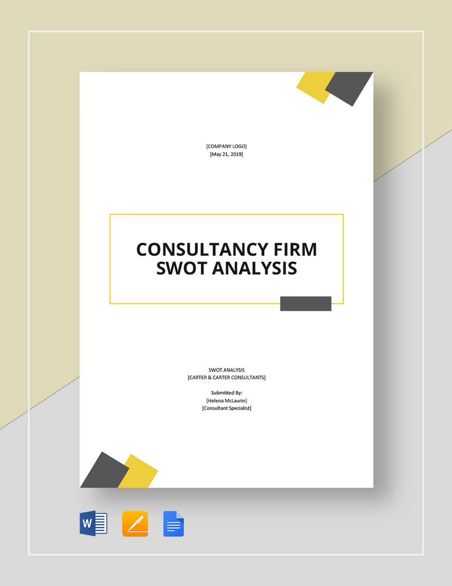 Consultancy Firm SWOT Analysis Template - Google Docs, Word | Template.net