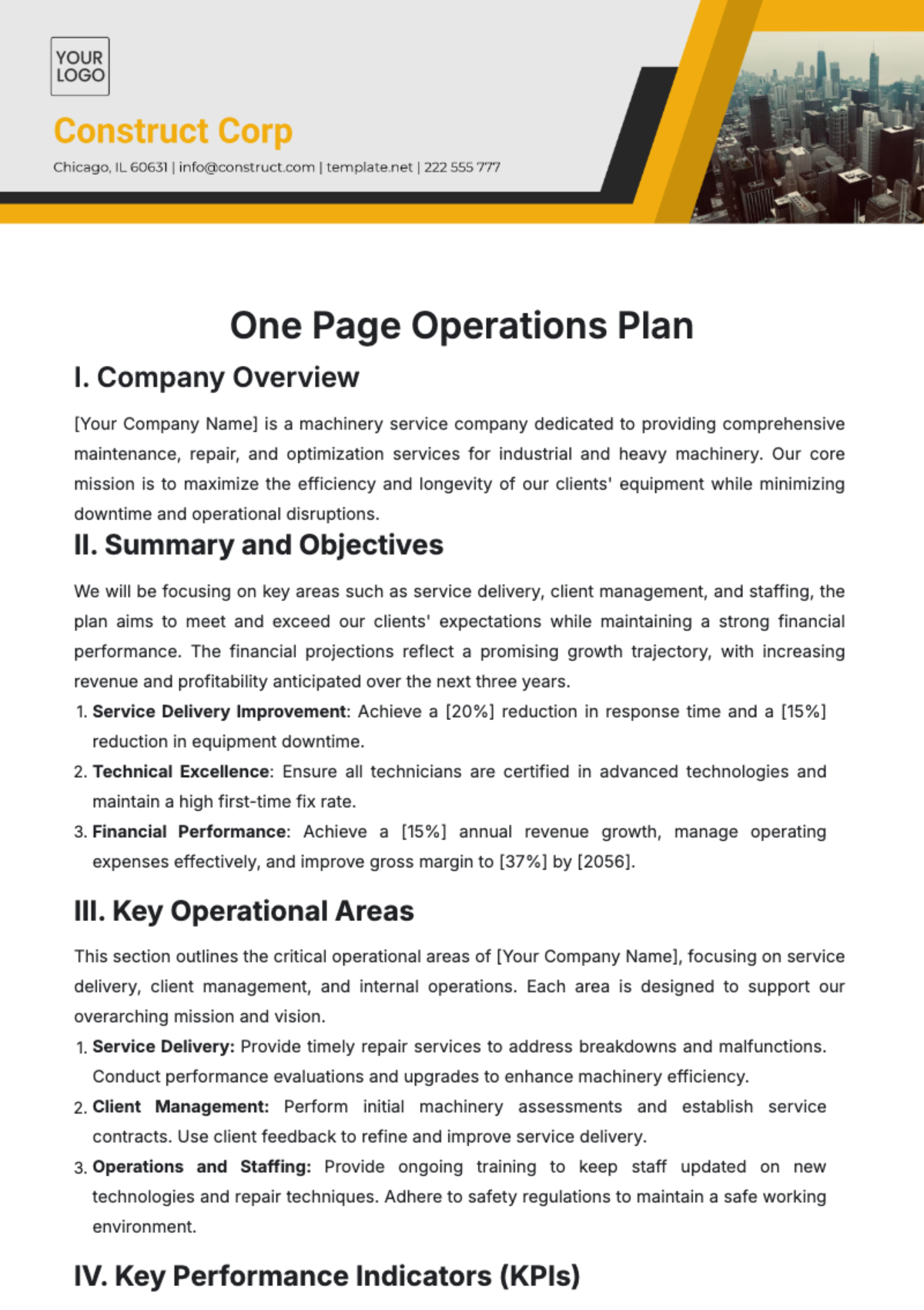 Free Operation Templates To Edit Online