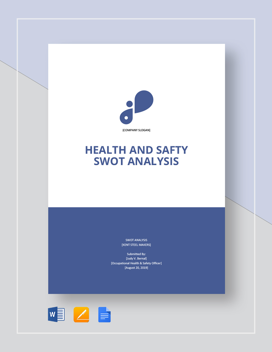 Health & Safety Swot Analysis Template - Google Docs, Word, Apple Pages ...