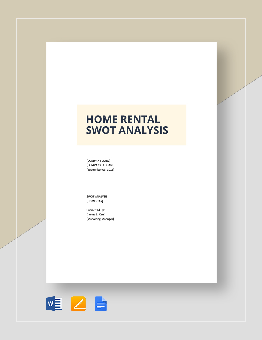 Home Rental Swot Analysis Template - Google Docs, Word, Apple Pages ...