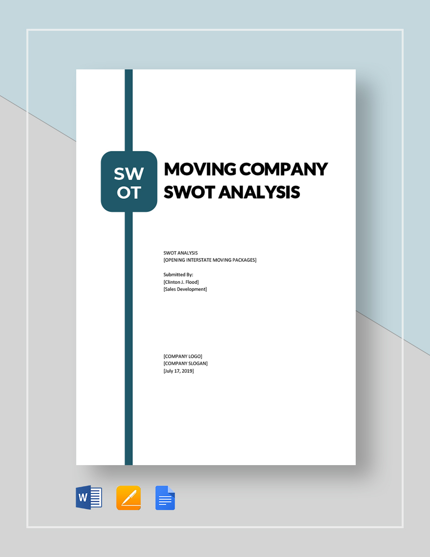 Moving Company swot analysis template - Google Docs, Word, Apple Pages ...