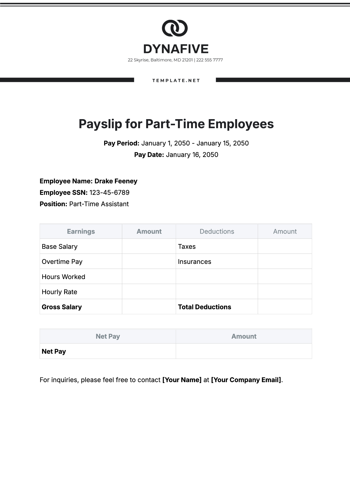 Free Payslip Templates To Edit Online Free Payslip Templates To Edit Online