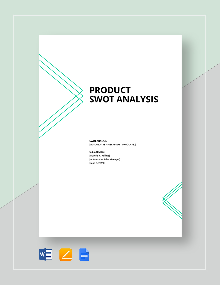 Product SWOT Analysis Template - Google Docs, Word | Template.net