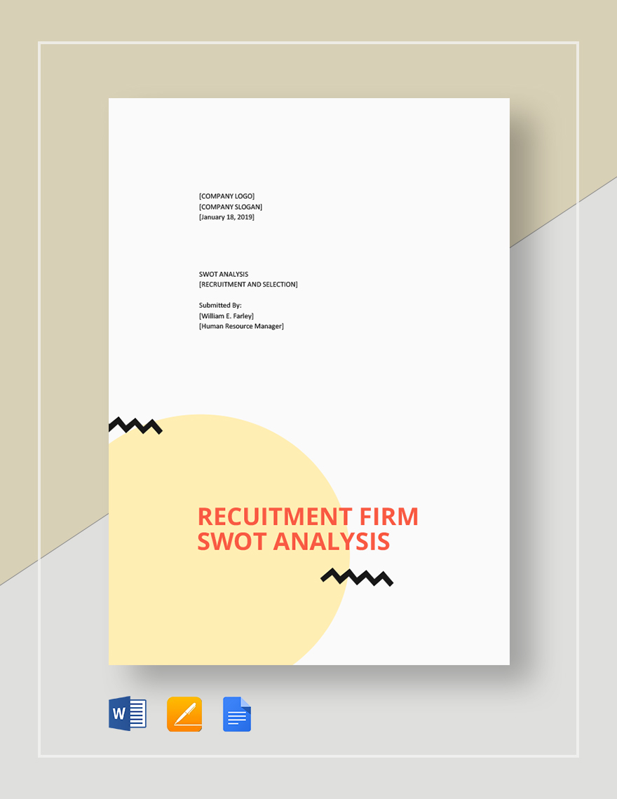 Recruitment swot analysis template - Google Docs, Word, Apple Pages ...