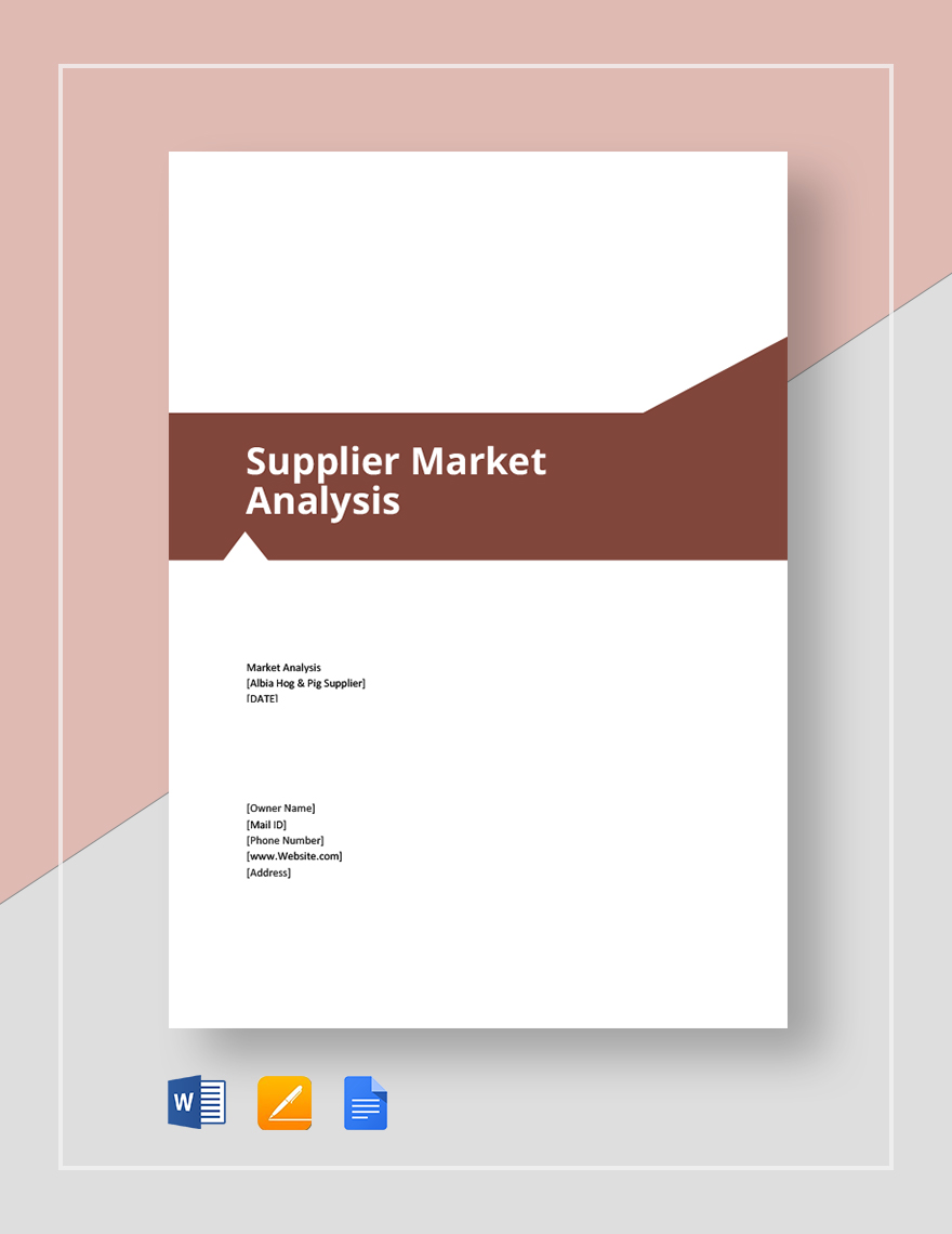 Supplier Market Analysis Template - Google Docs, Word, Apple Pages ...