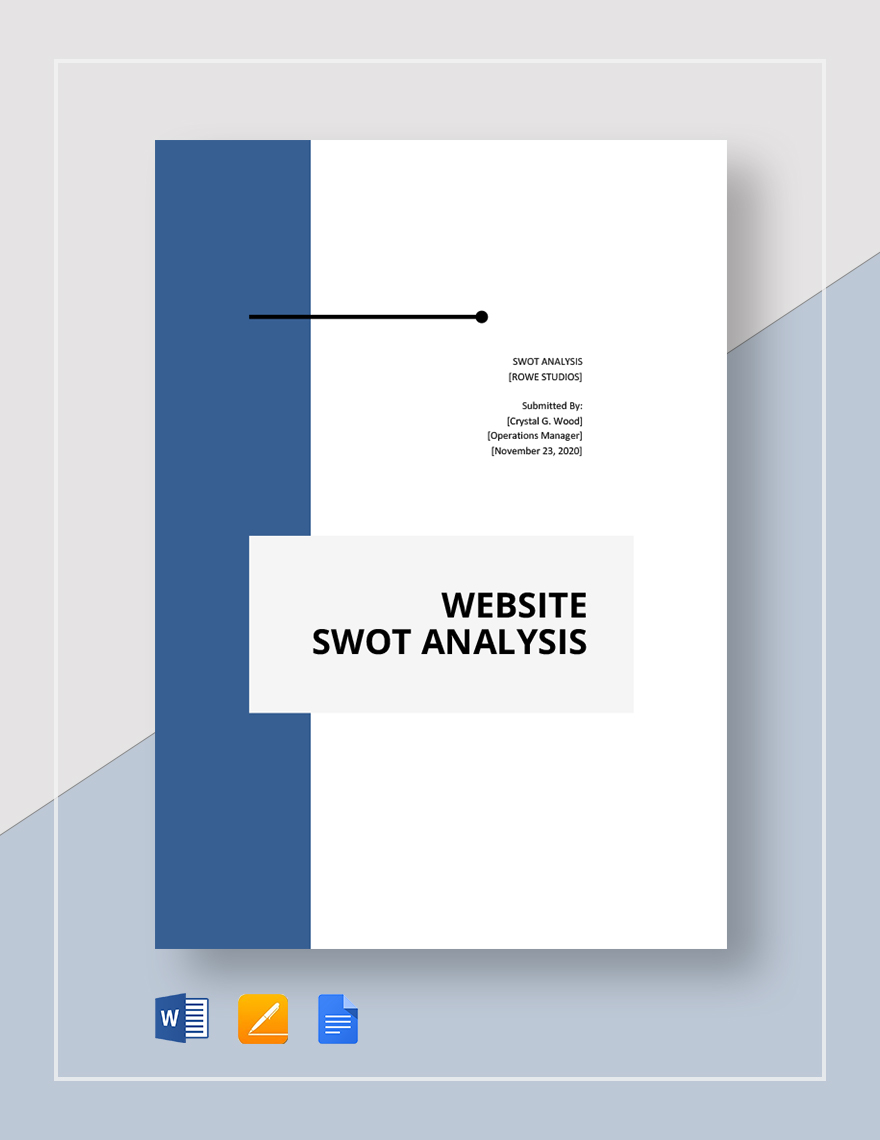 Website swot analysis template - Google Docs, Word, Apple Pages ...