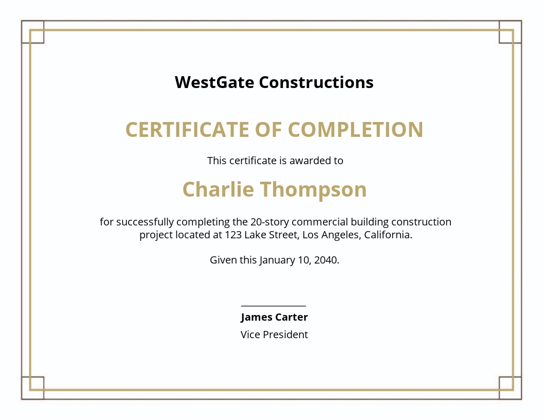 55 FREE Completion Certificate Templates Customize Download