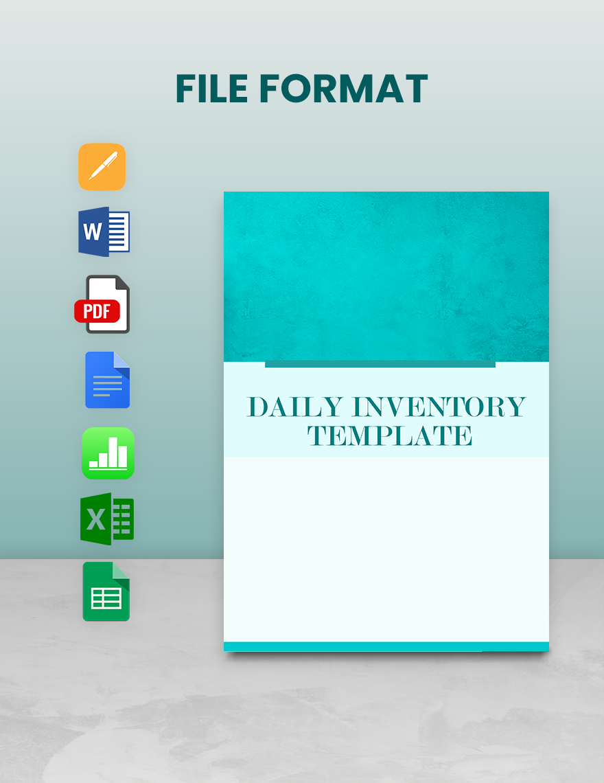 Free Daily Inventory Template - Word, Google Docs, Excel, PDF, Google ...