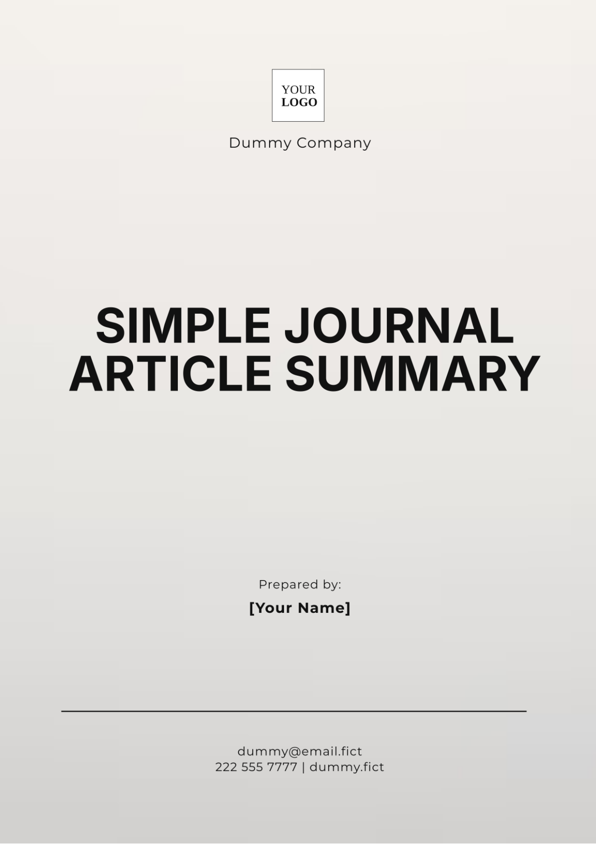Free Attendance Summary Template To Edit Online