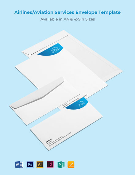 Free Modern Hotel Envelope Template - Illustrator | Template.net