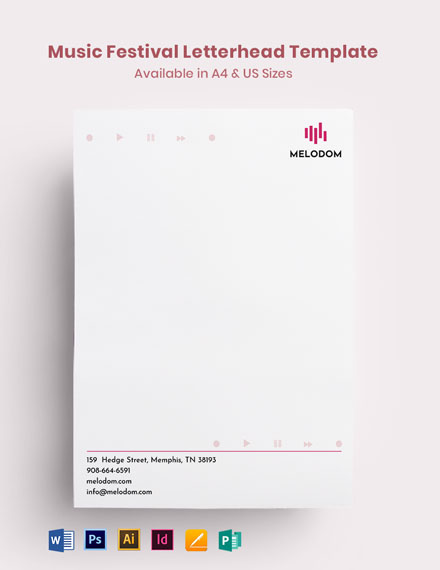 Free Music Band Letterhead Template - PSD | Illustrator | Template.net