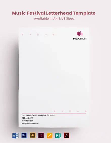 Music Company Letterhead Template - Google Docs, Word | Template.net