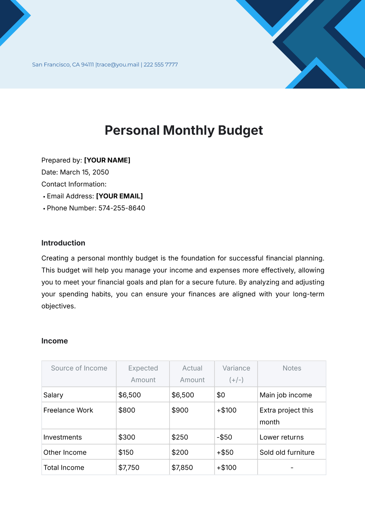 Free AI Budget Generator Free Budget Maker Online